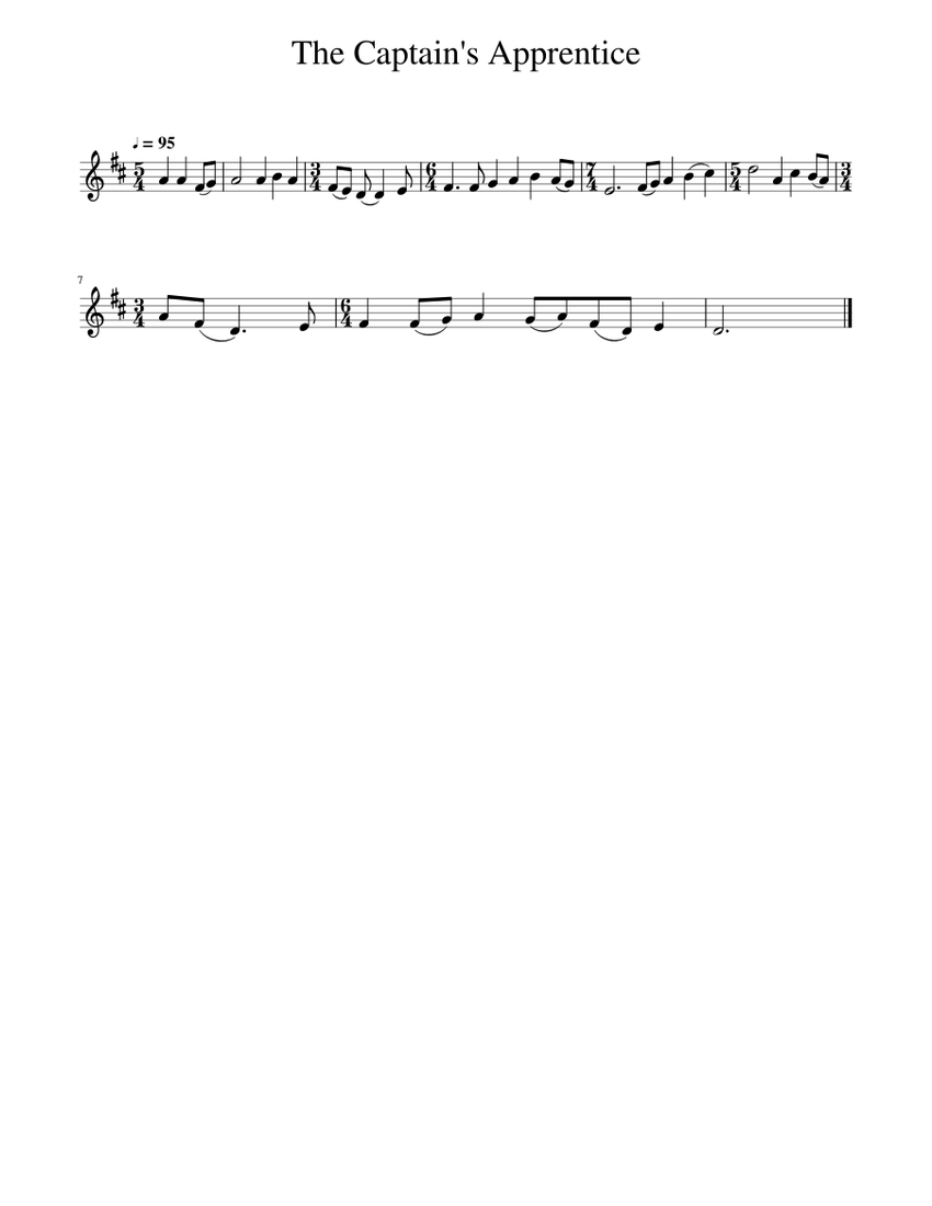 The Captain's Apprentice Sheet music for Piano (Solo) | Musescore.com
