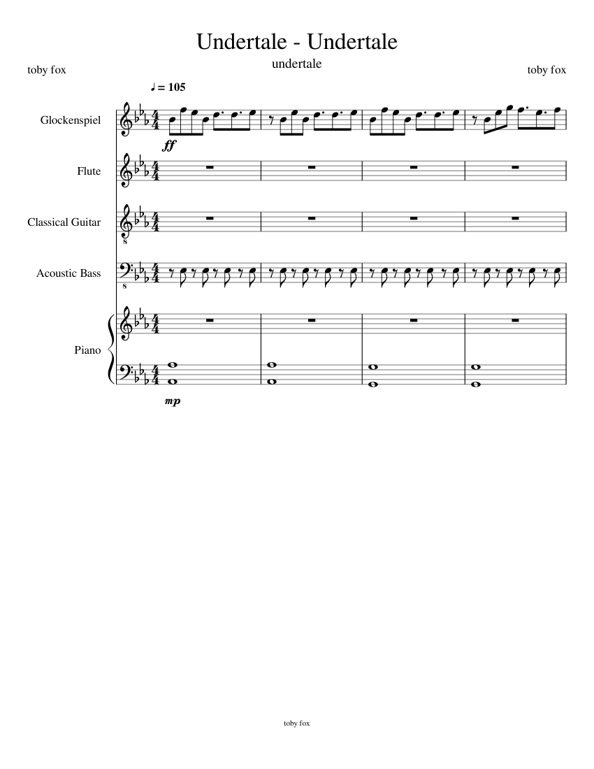Undertale main theme - piano tutorial