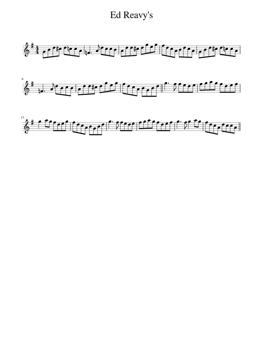 Ed Reavy's Sheet music for Piano (Solo) | Musescore.com