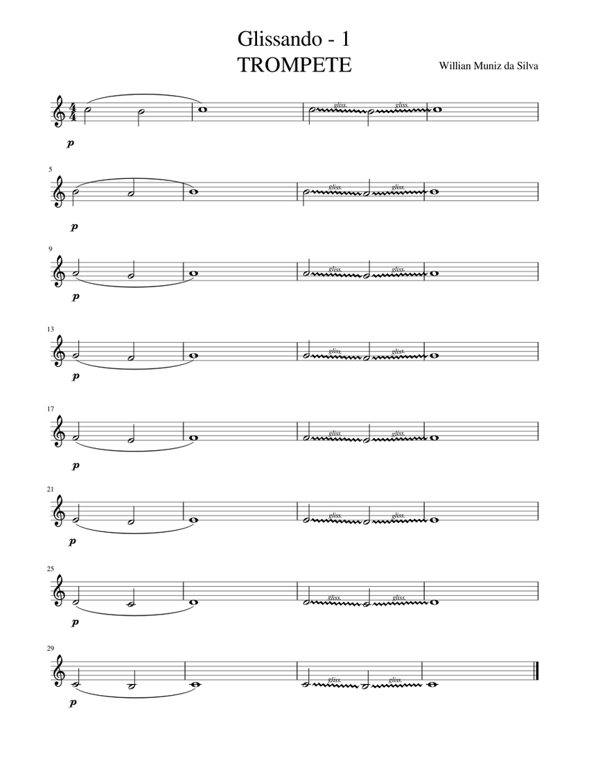 Glissando 1 Sheet music for Piano (Solo) | Musescore.com