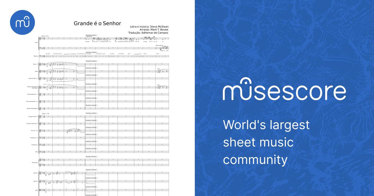 3. Grande é o Senhor - Steve McEwan Sheet music for Piano, Trombone ...