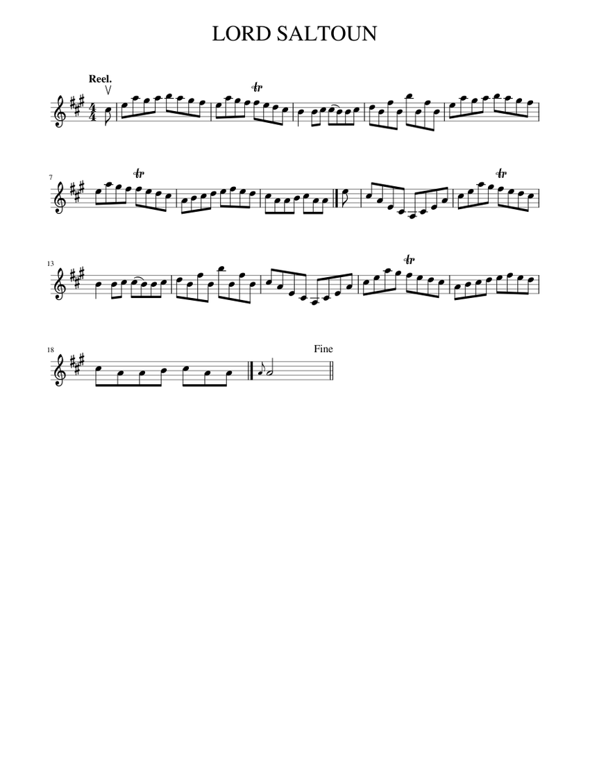 LORD SALTOUN Sheet music for Piano (Solo) Easy | Musescore.com