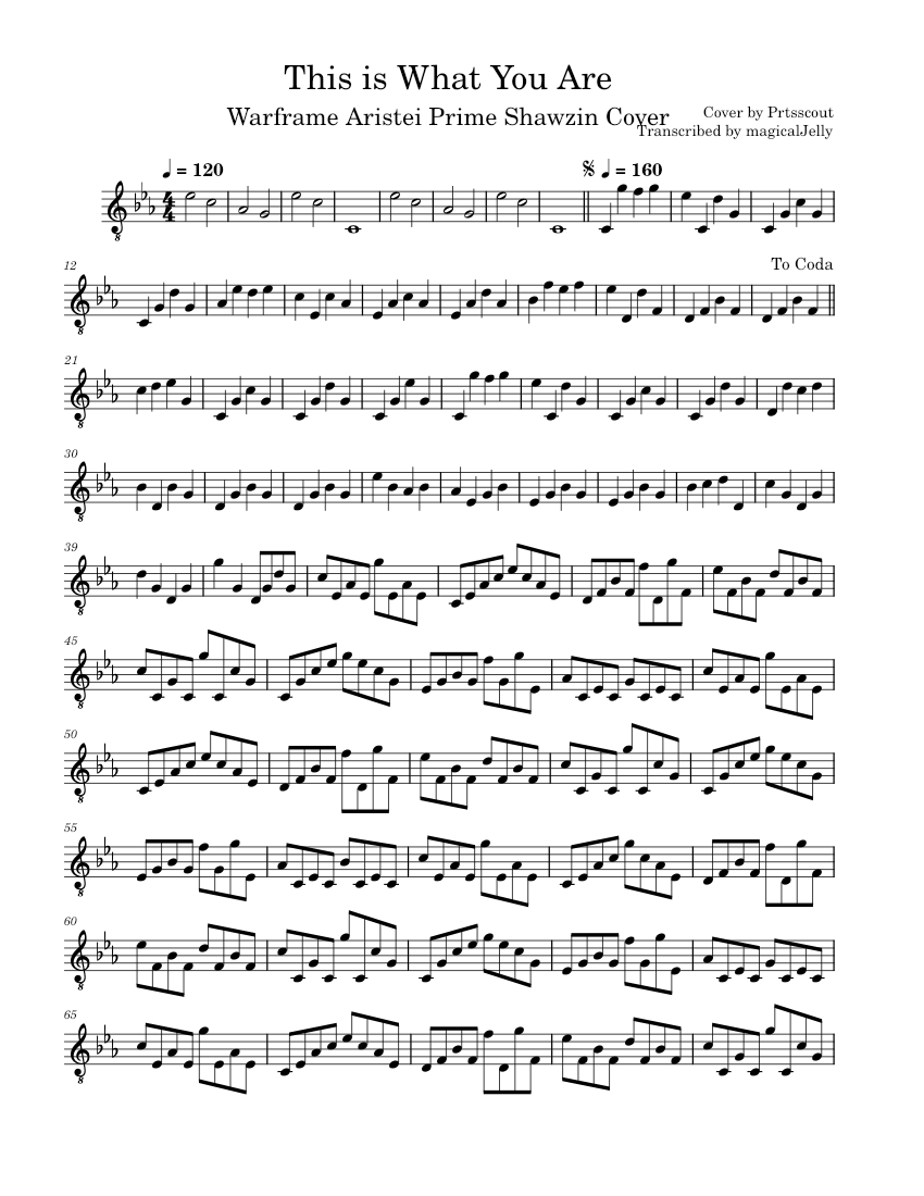 Warframe - This Is What You Are – Misc Computer Games Sheet music for ...