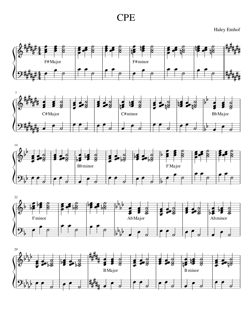 CPE Sheet music for Piano (Solo) | Musescore.com