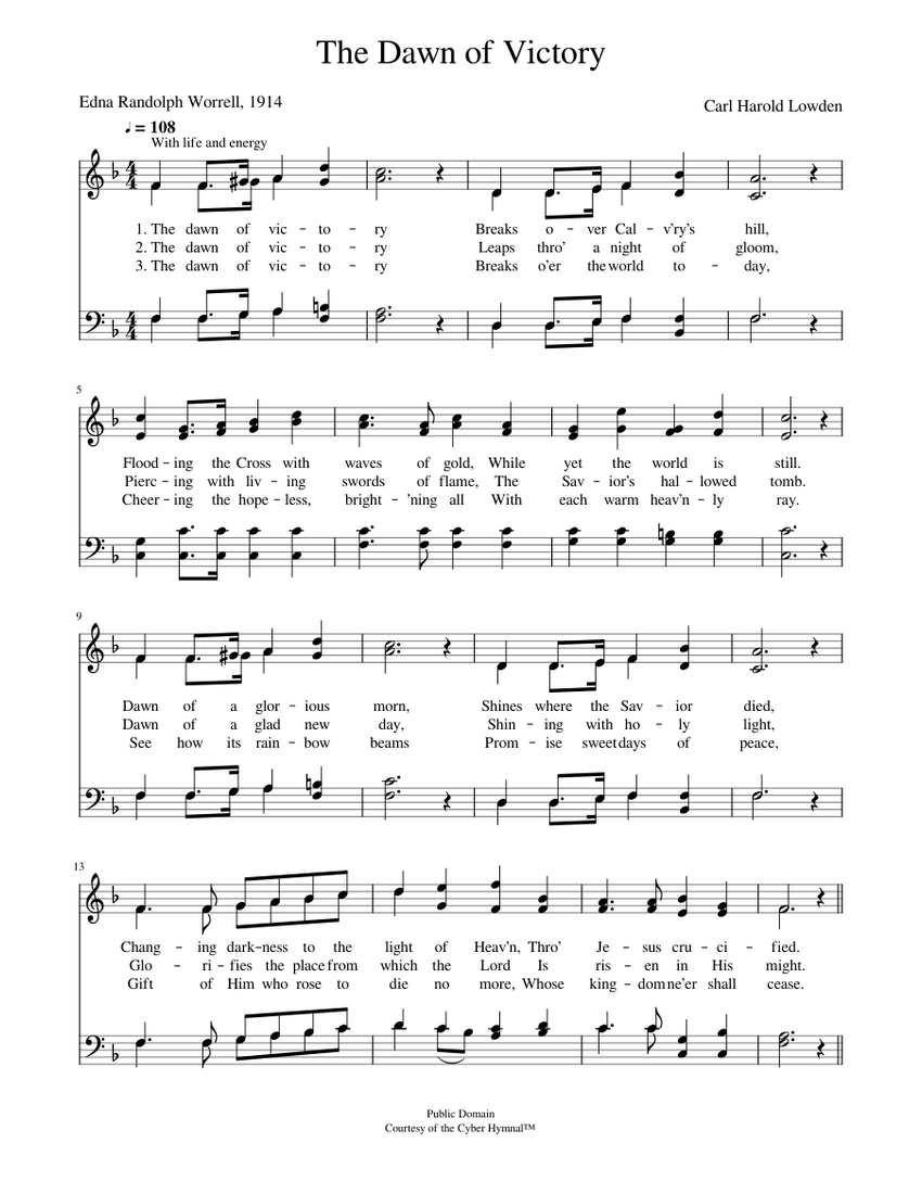 The dawn of victory - C. Harold Lowden Sheet music for Piano (Piano Duo ...