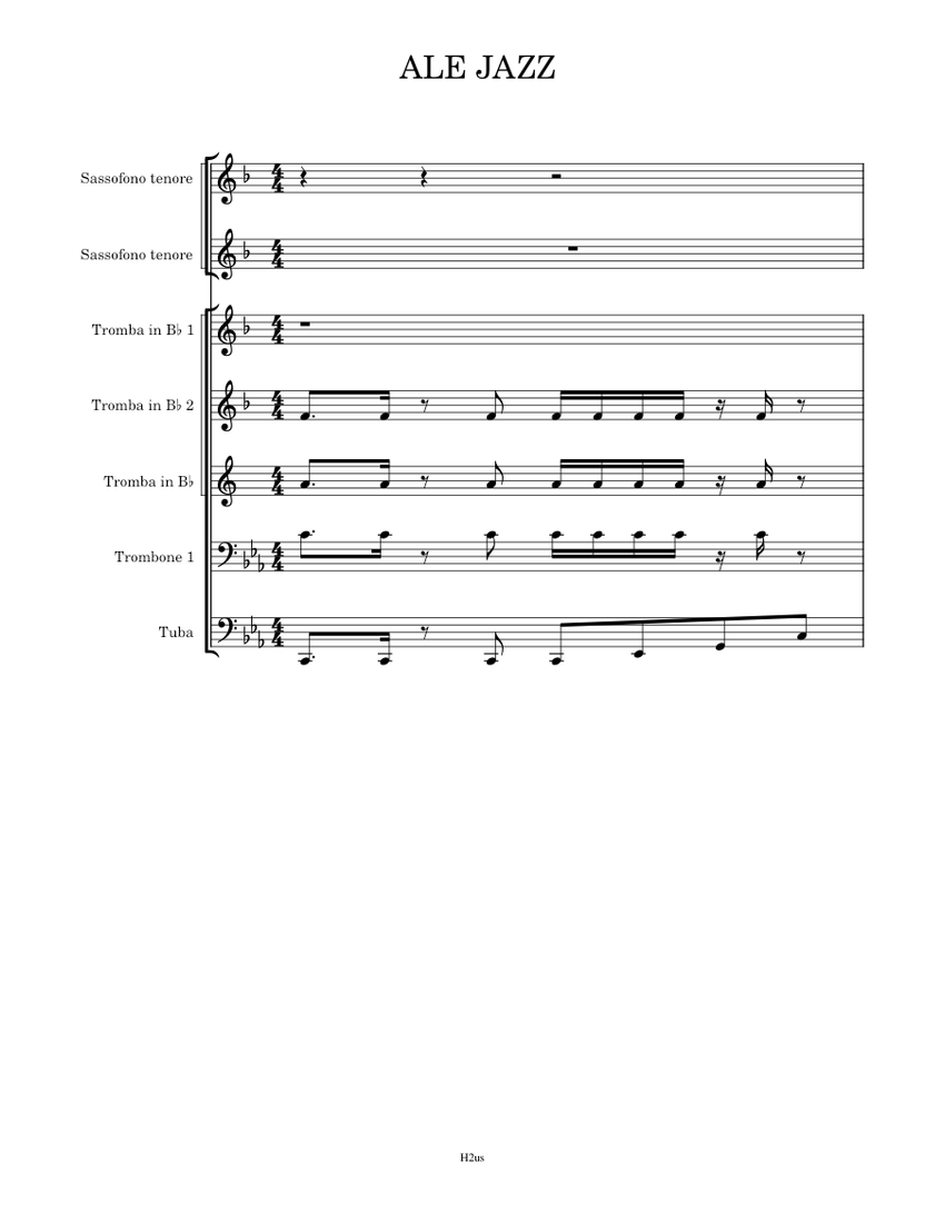 ALE JAZZowe licki! Sheet music for Trombone, Tuba, Saxophone tenor ...