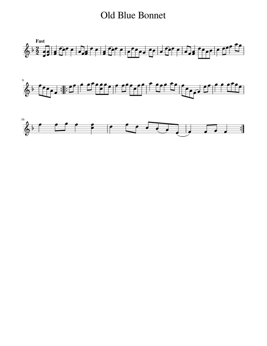 Old Blue Bonnet Sheet music for Piano (Solo) Easy | Musescore.com