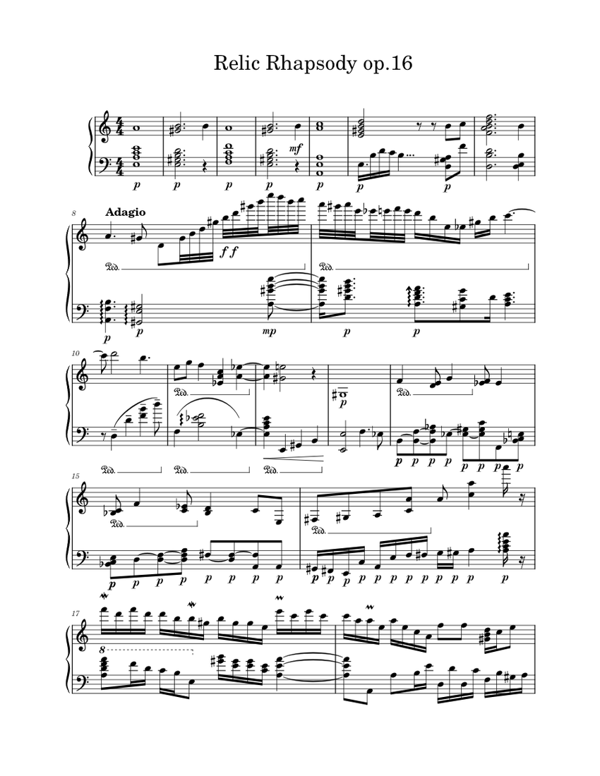 Relic Rhapsody Sheet music for Piano (Solo) | Musescore.com