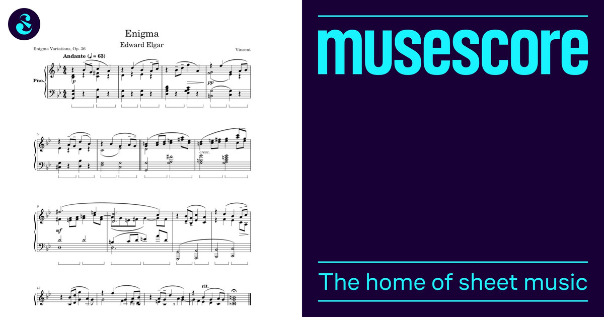 Edward Elgar - Enigma Sheet Music for Piano (Solo) Easy | MuseScore.com