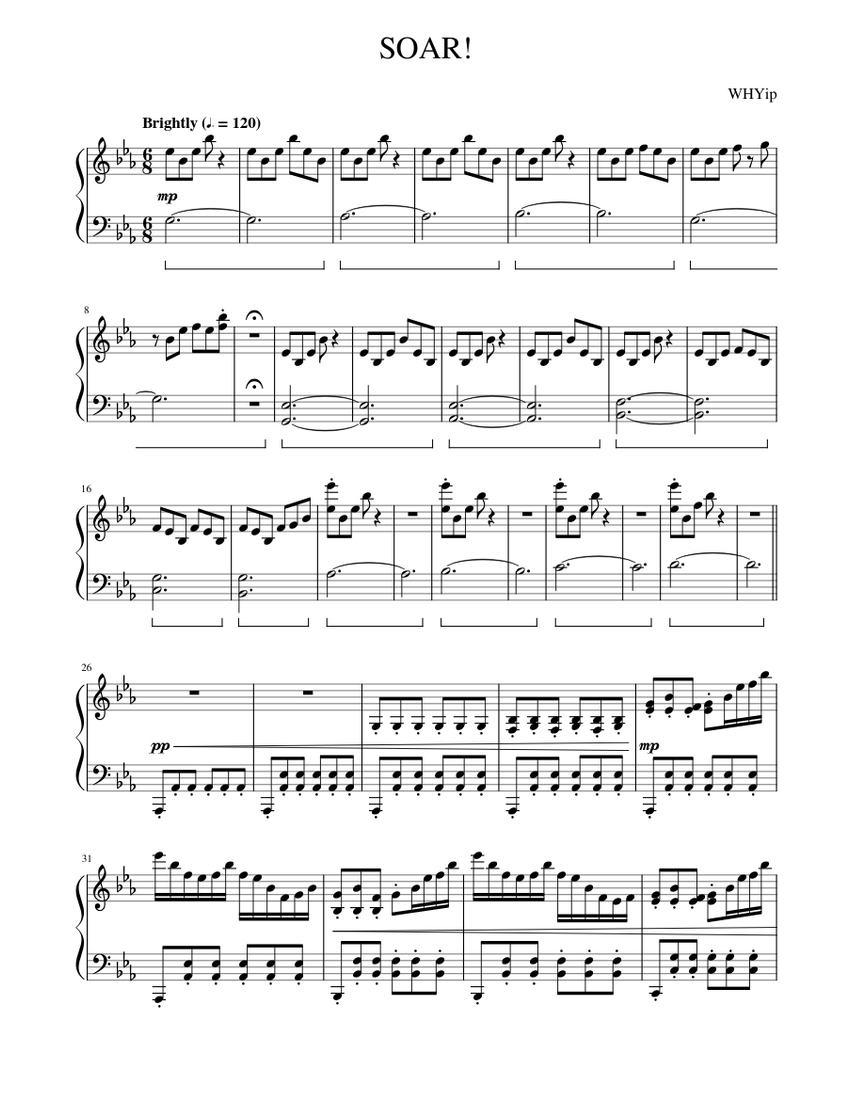 SOAR! Sheet Music for Piano (Solo) | MuseScore.com