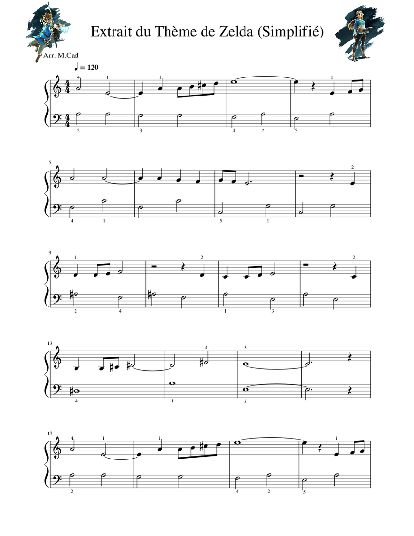 Zelda Main Theme Easy/Beginner Sheet music for Piano (Solo) | Musescore.com