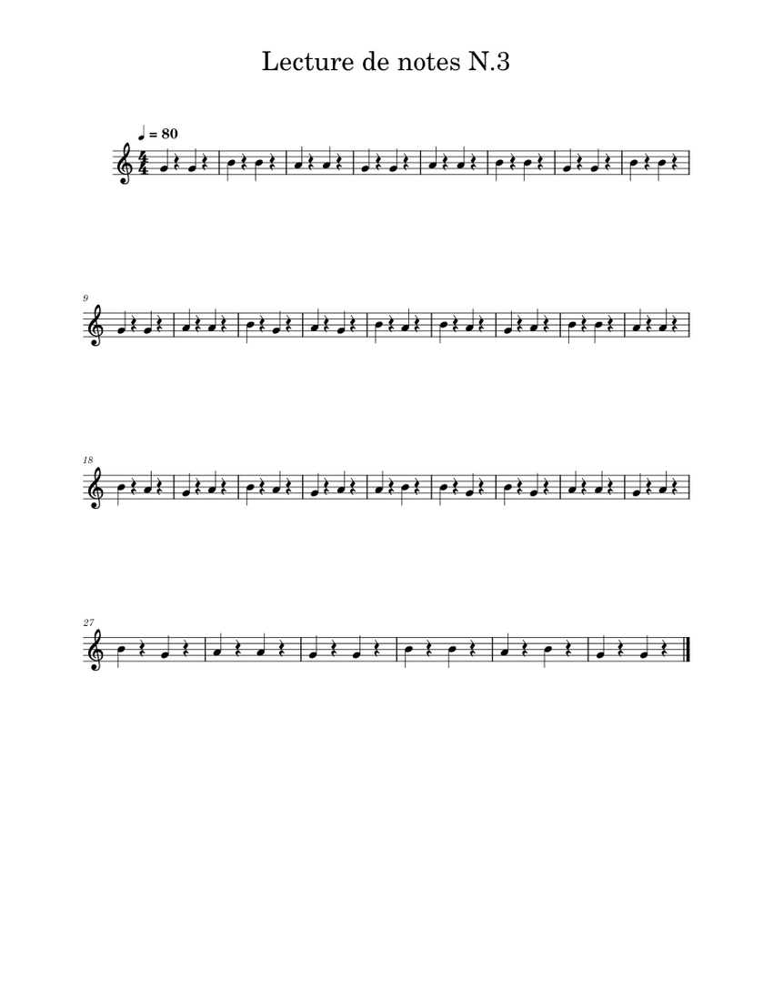 Lecture de note N.3 – Sophie De Cruz Lecture de notes N.3 Sheet music ...