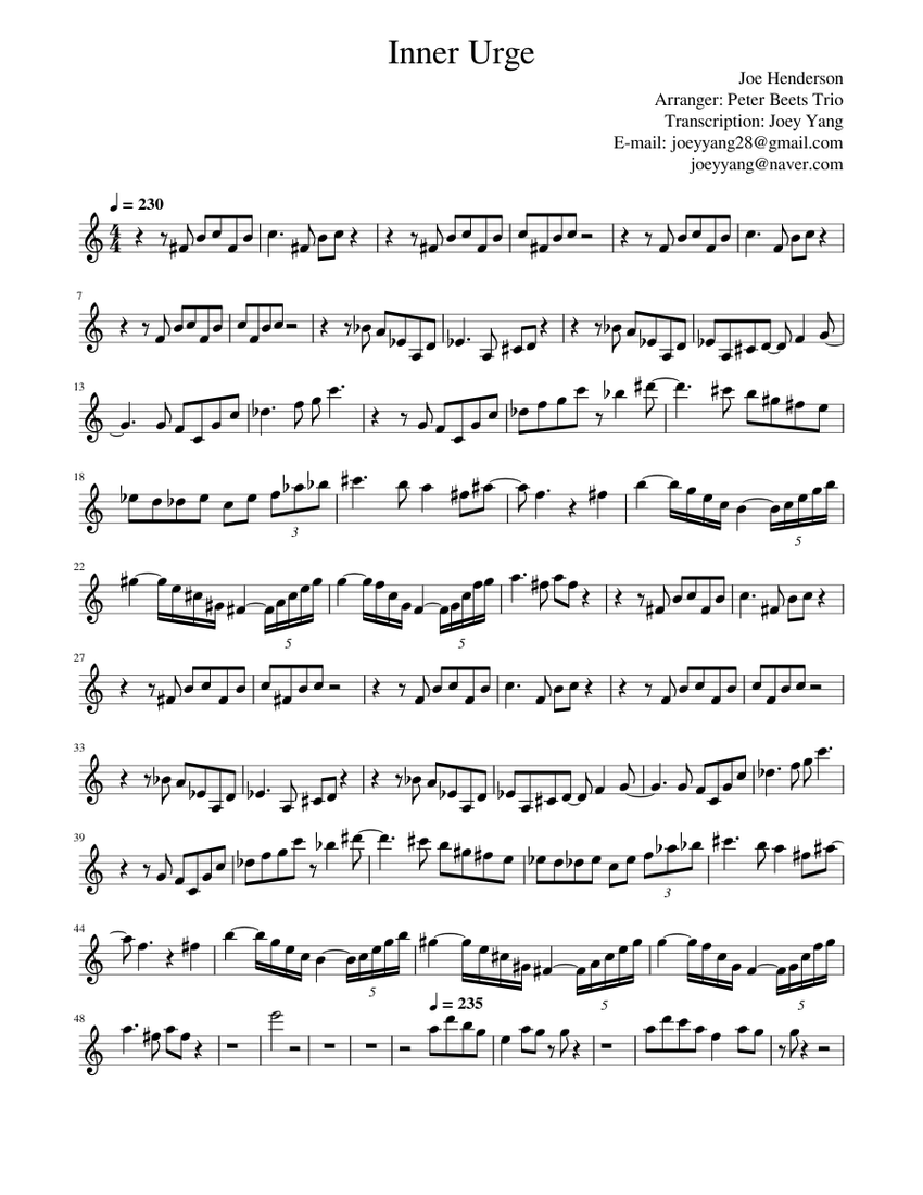 Inner Urge (Peter Beets Trio Version) – Joe Henderson - Peter Beets ...