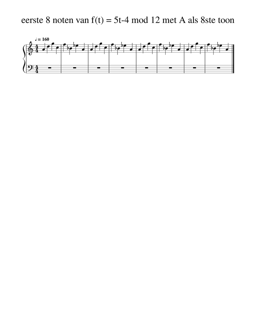 Partituur 4 Sheet music for Piano (Solo) Easy | Musescore.com