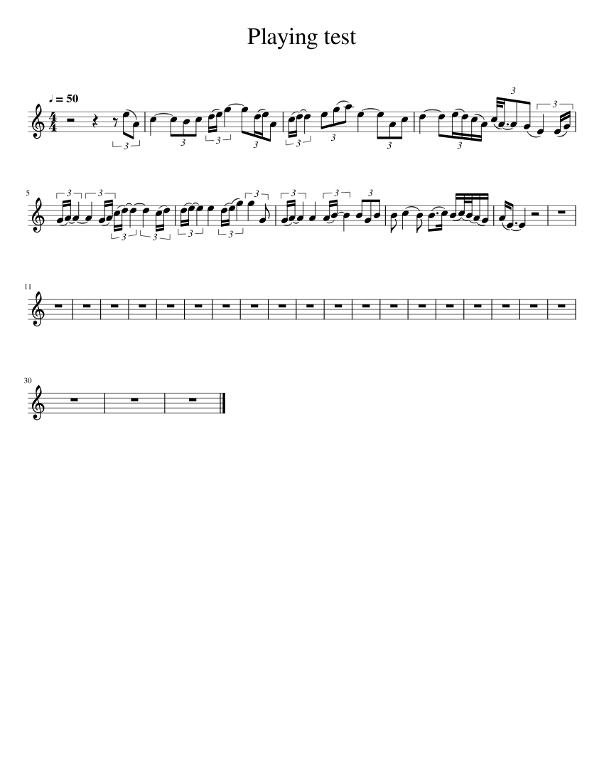 Playing test Sheet music for Trumpet in b-flat (Solo) | Musescore.com