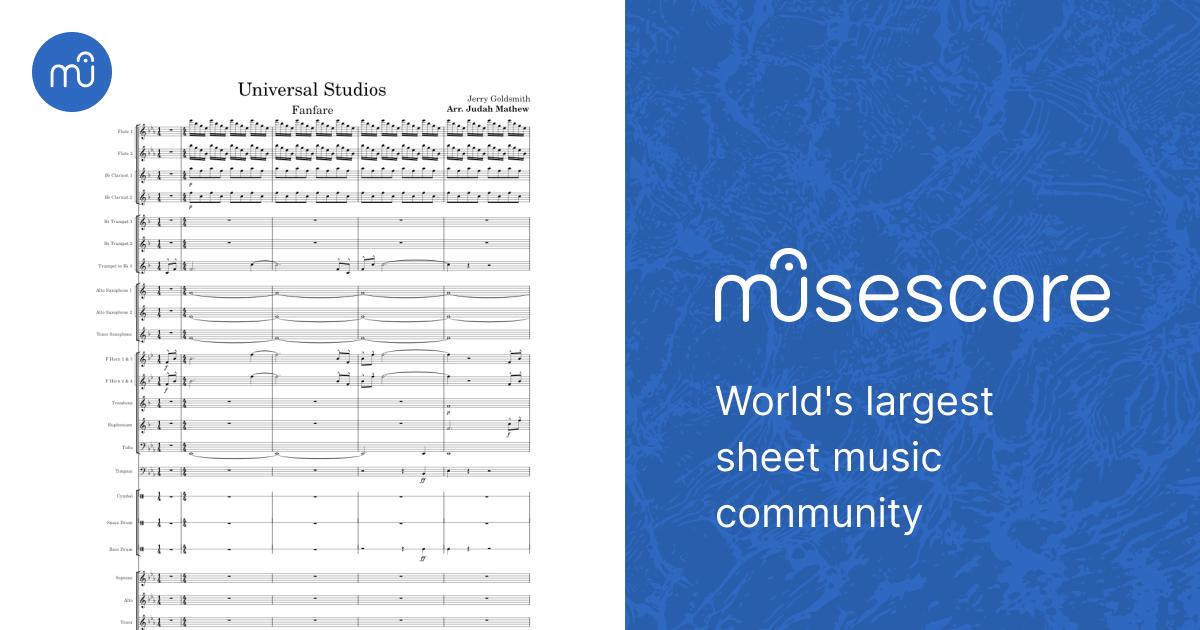 Universal studios fanfare – Jerry Goldsmith Sheet music for Trombone ...