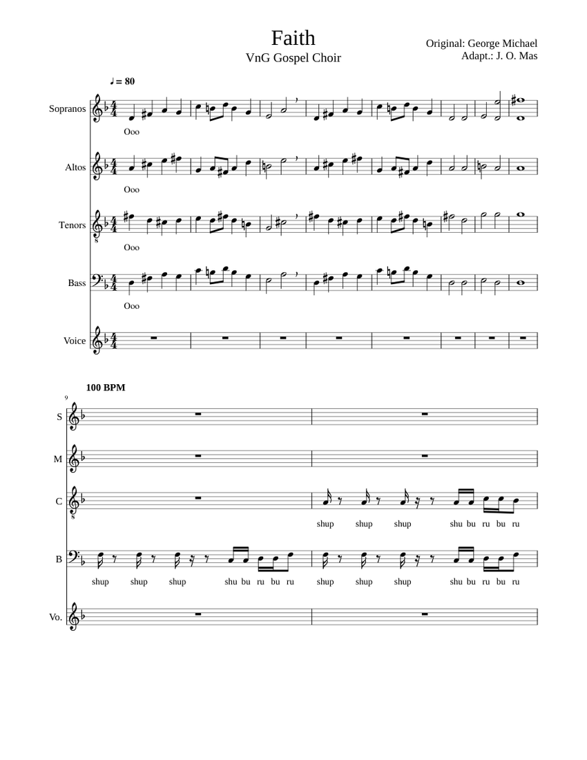 Faith Sheet music for Bass guitar, Voice (other) (Mixed Duet ...