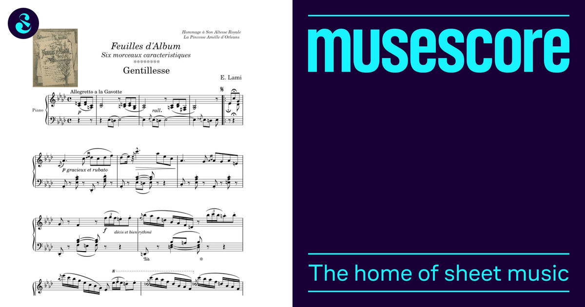 Gentillesse – Emílio Lami Sheet Music for Piano (Solo) | MuseScore.com