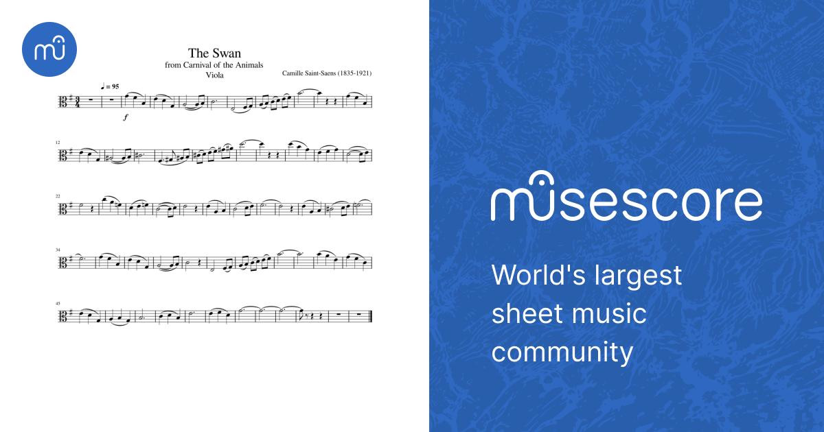 Viola Solo: Swan-from Carnival of the Animals by Camille Saint-Saens ...