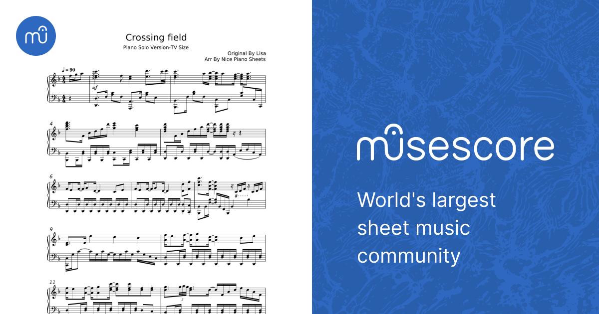 Crossing field - LiSA Sheet music for Piano (Piano Duo) | Musescore.com