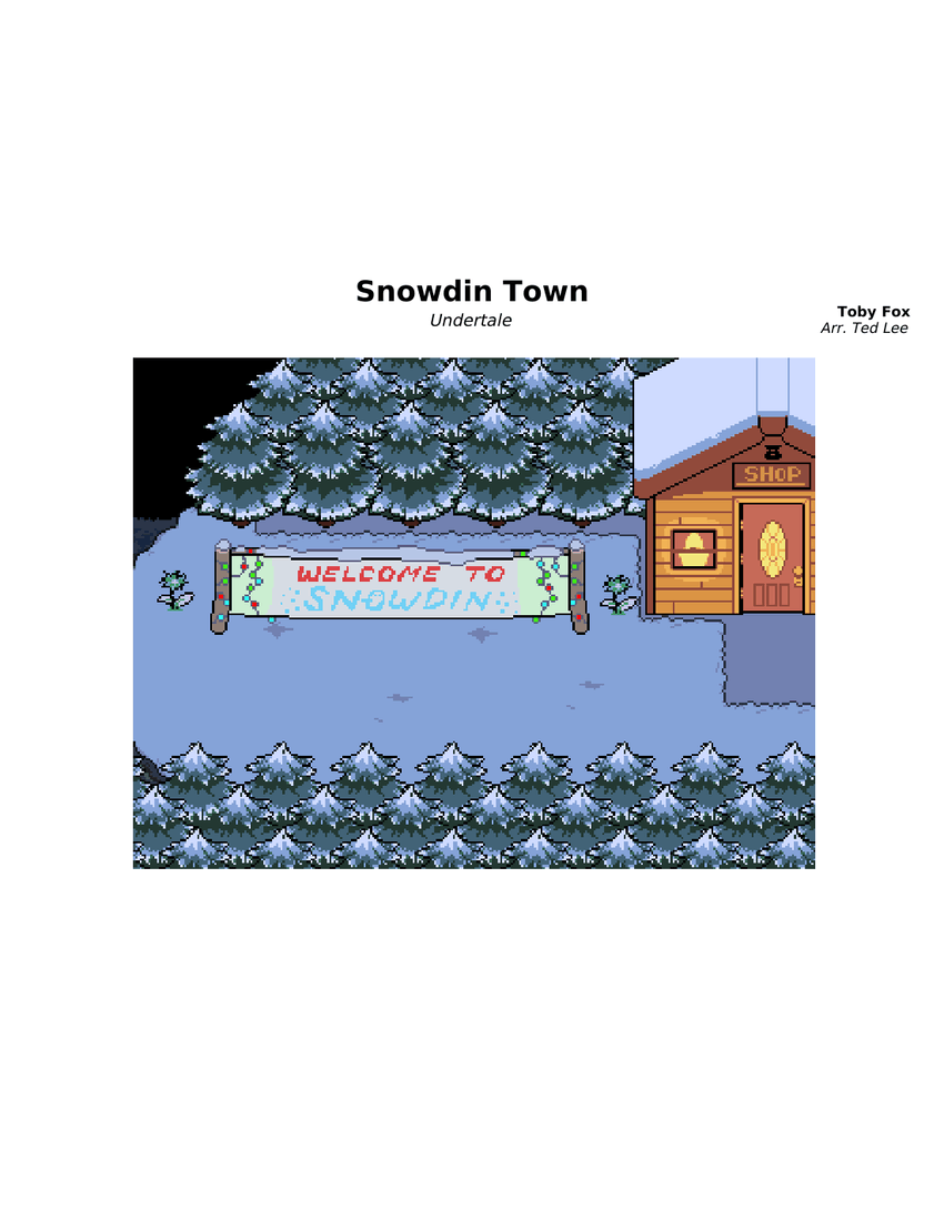 Snowdin Town 〖Undertale〗 Sheet music for Piano, Marimba (Mixed Ensemble ...