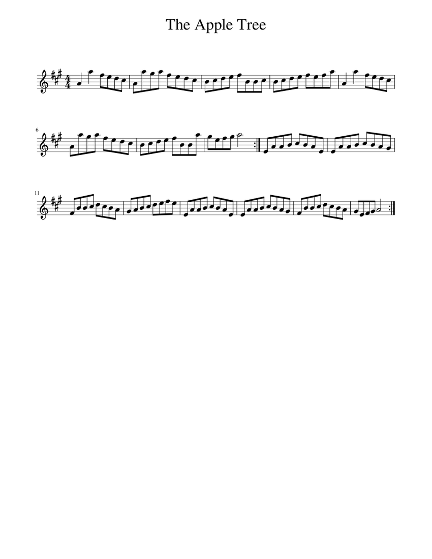 The Apple Tree Sheet Music for Piano (Solo) Easy | MuseScore.com