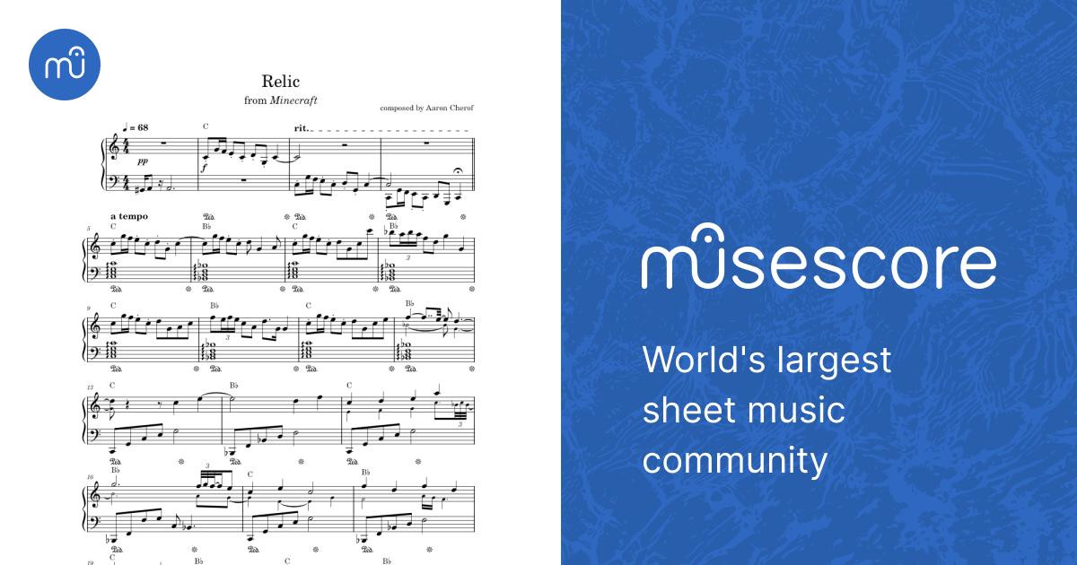 Relic – Aaron Cherof (Minecraft Music Disc) Sheet Music with Chords for ...