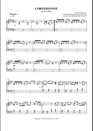 Play Official version of Cornerstone Sheet Music by TobyMac for Piano ...