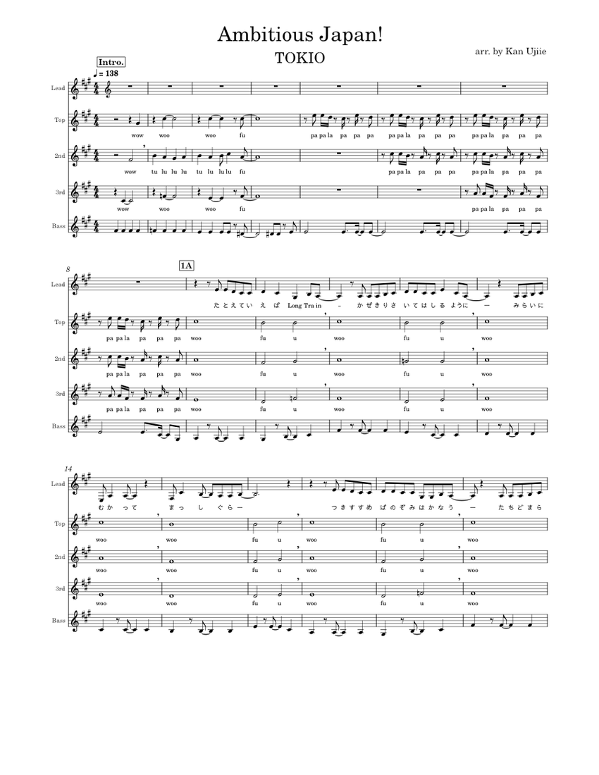 Ambivalentidea – Yanagi Nagi Ambitious Japan! Sheet Music for Piano ...