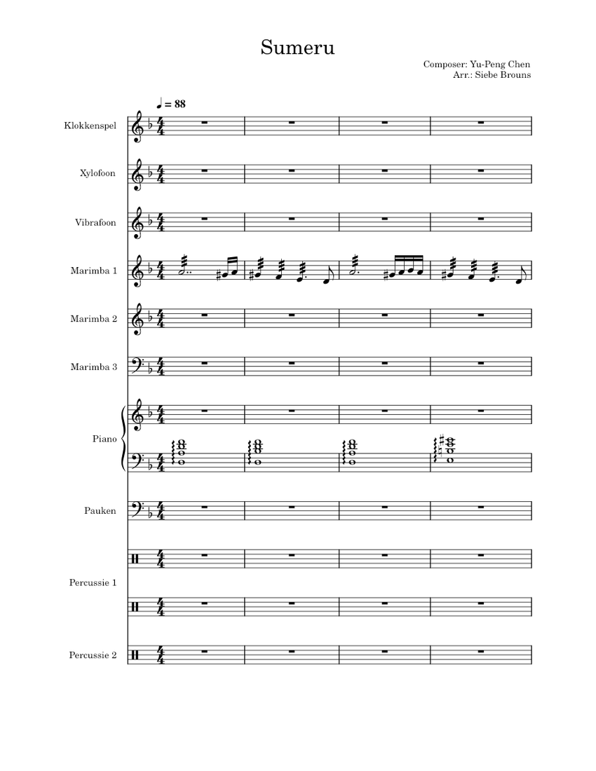 Sumeru – Yu-Peng Chen Sumeru | Genshin Impact OST | Percussion ensemble ...