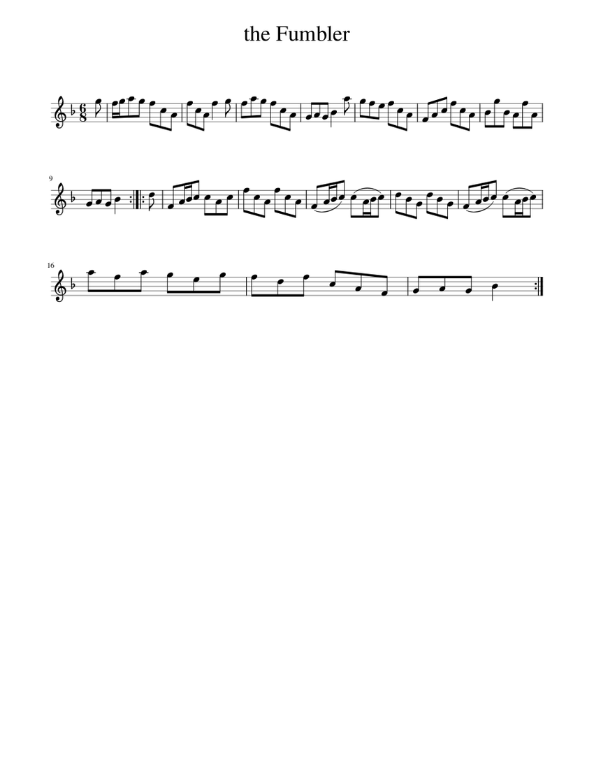 the Fumbler Sheet music for Piano (Solo) | Musescore.com