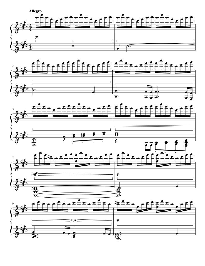 Piano thing 1?? Sheet music for Piano (Solo) | Musescore.com