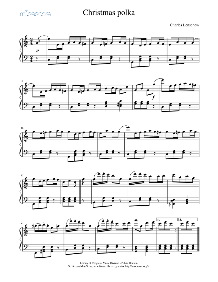 Christmas polka Sheet music for Piano (Solo) | Musescore.com