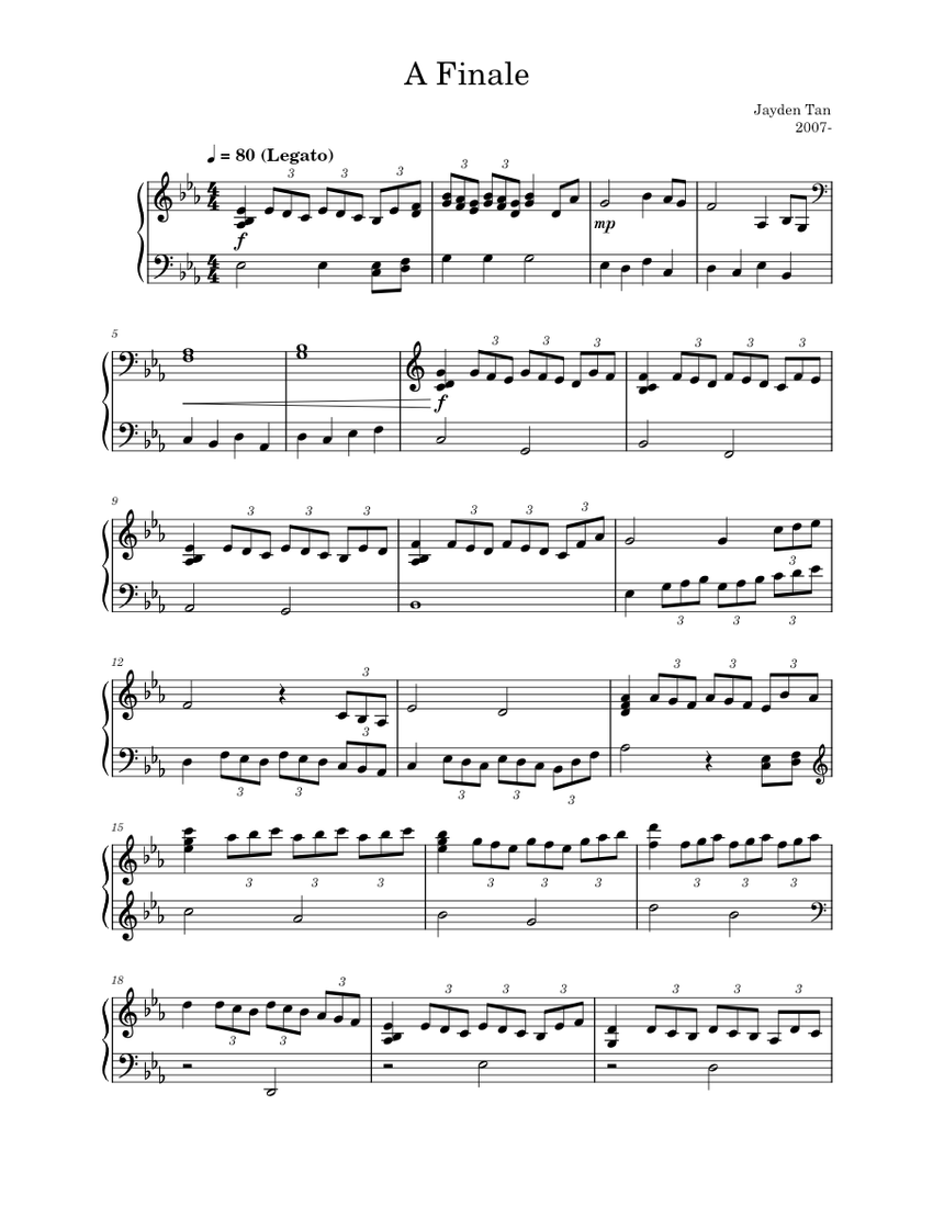 A Finale Sheet music for Piano (Solo) | Musescore.com