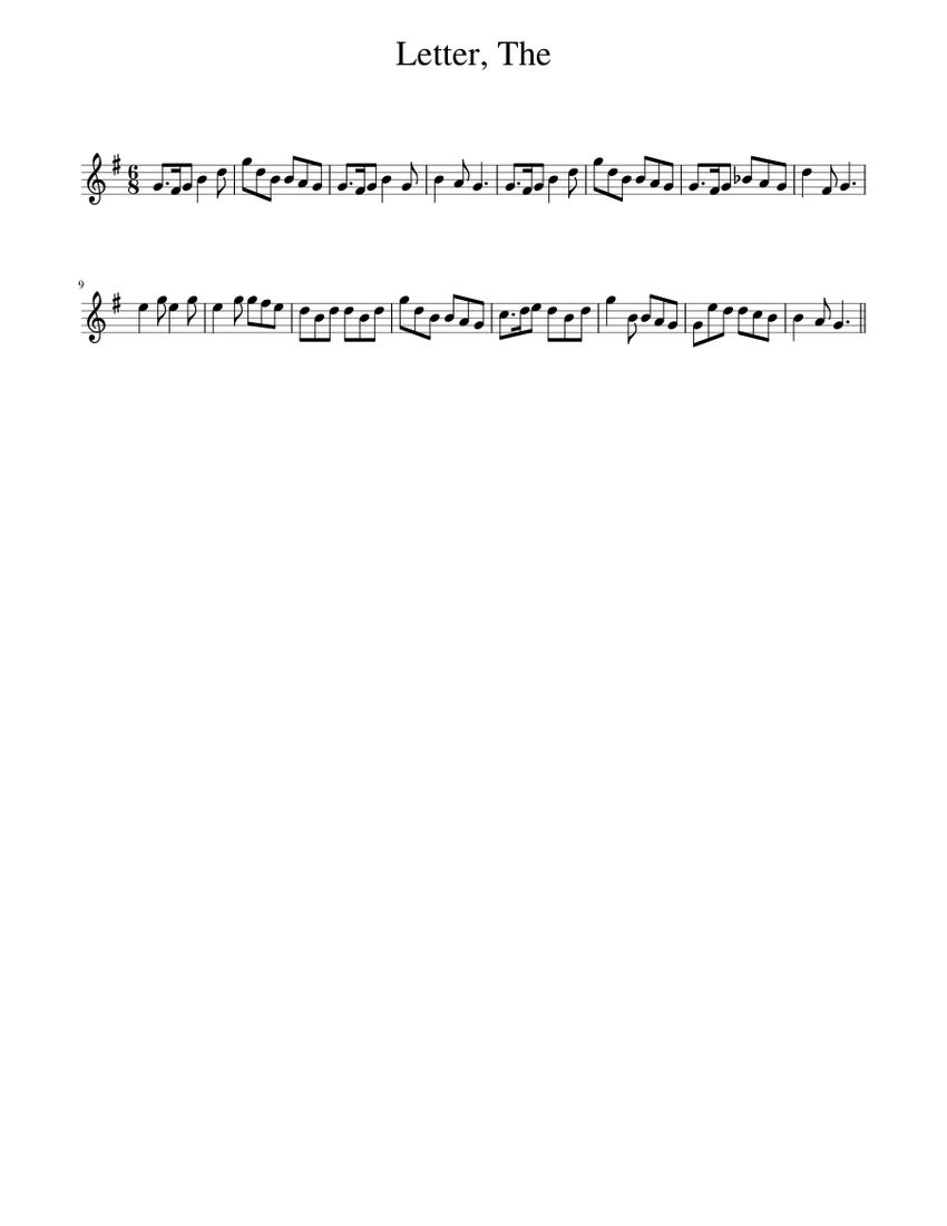 The Letter Sheet Music for Piano (Solo) easy | MuseScore.com