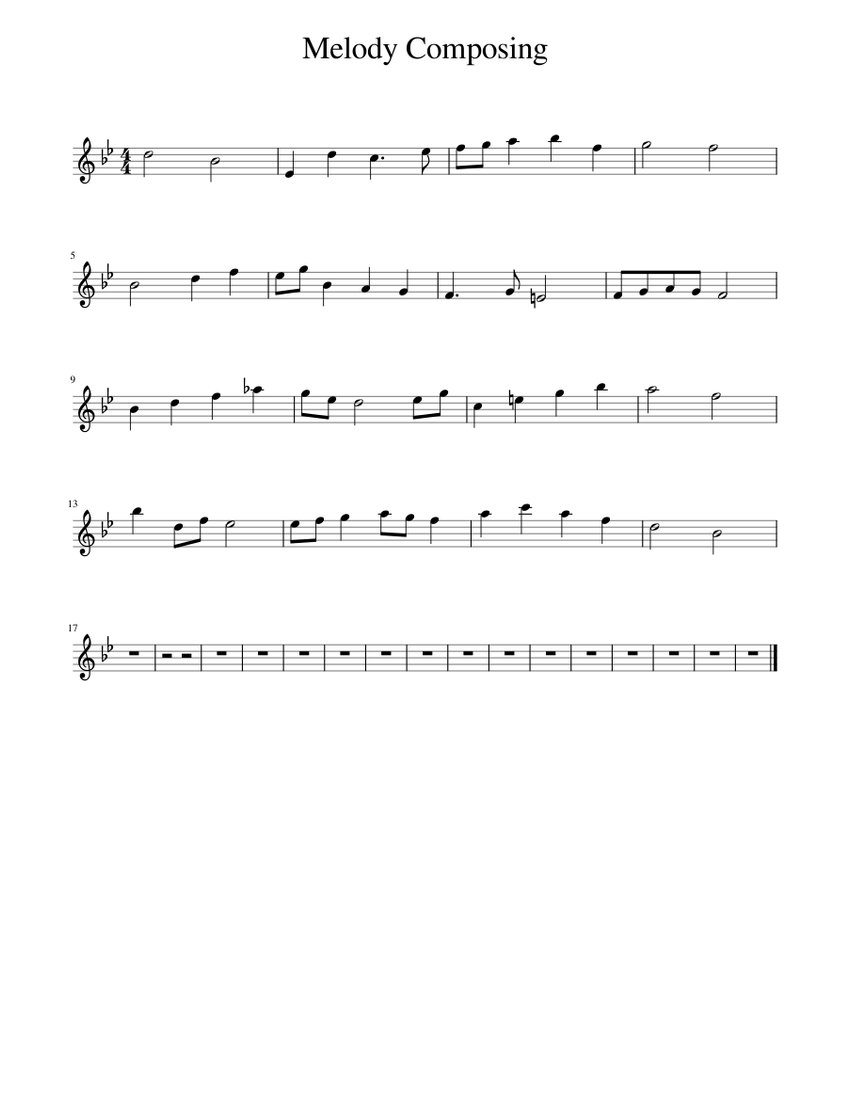 Melody Composing Sheet music for Piano (Solo) | Musescore.com