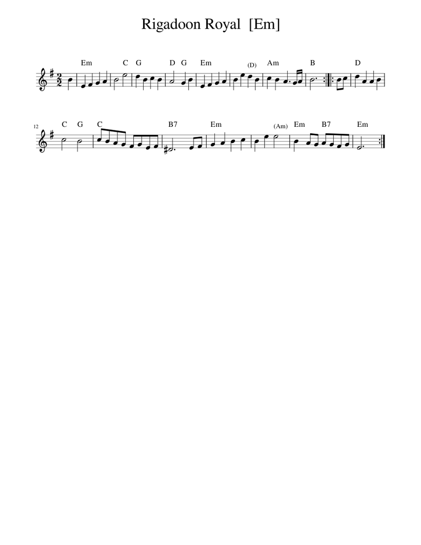 Rigadoon Royal Sheet music for Piano (Solo) Easy | Musescore.com