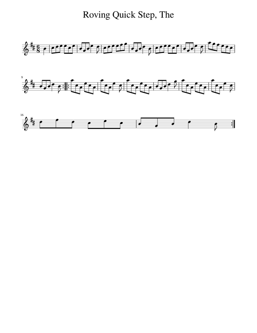 The Roving Quick Step Sheet music for Piano (Solo) | Musescore.com
