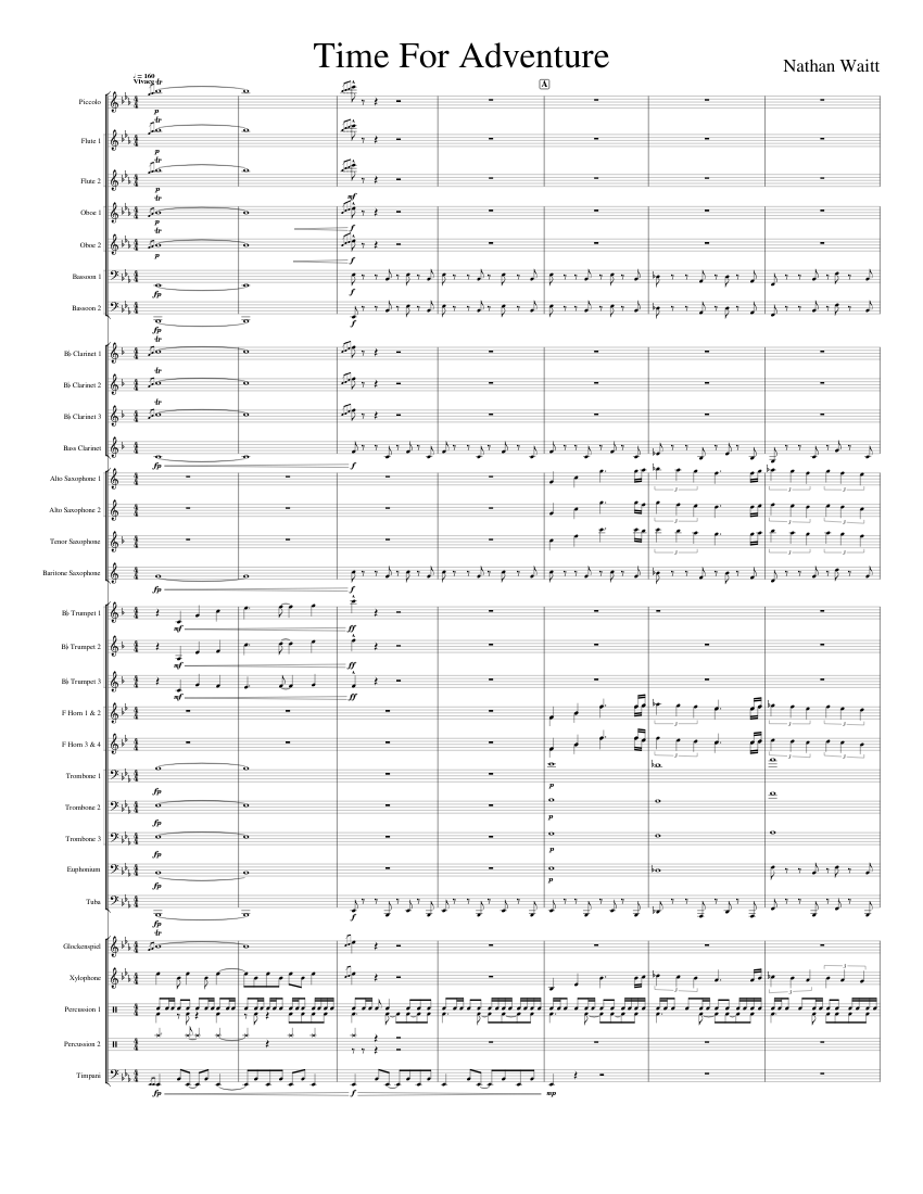 Time For Adventure Final Score Sheet music for Trombone, Euphonium ...