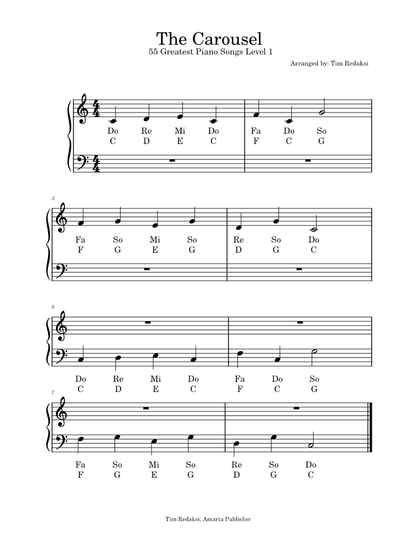 The Carousel – TIM REDAKSI 55GP 1. The Carousel Sheet music for Piano ...