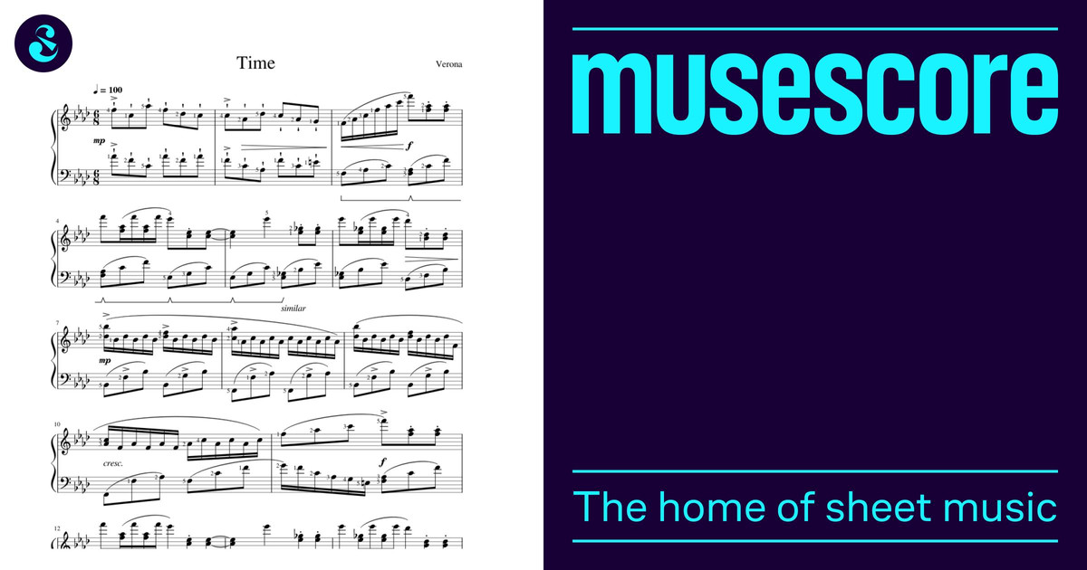 Time - Verona Sheet Music for Piano (Solo) | MuseScore.com