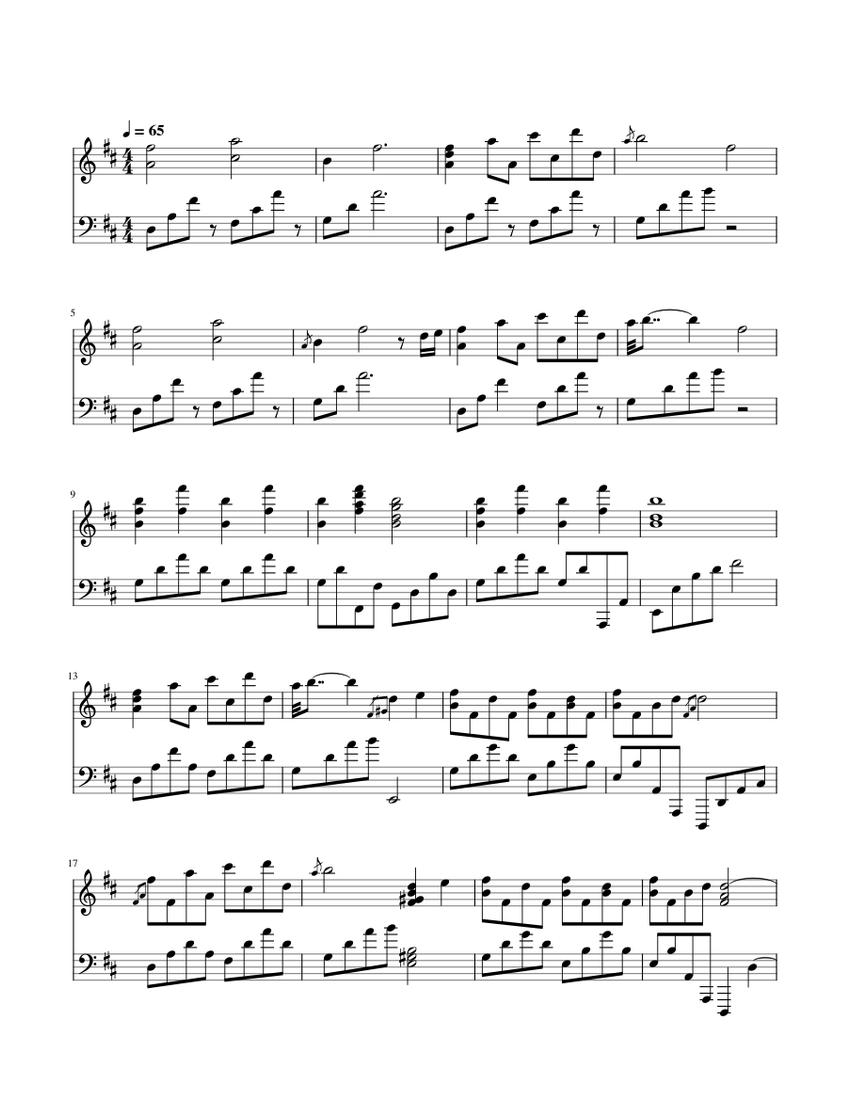 Dancing Line - The Spring - Łukasz Michalski Sheet Music for Piano ...