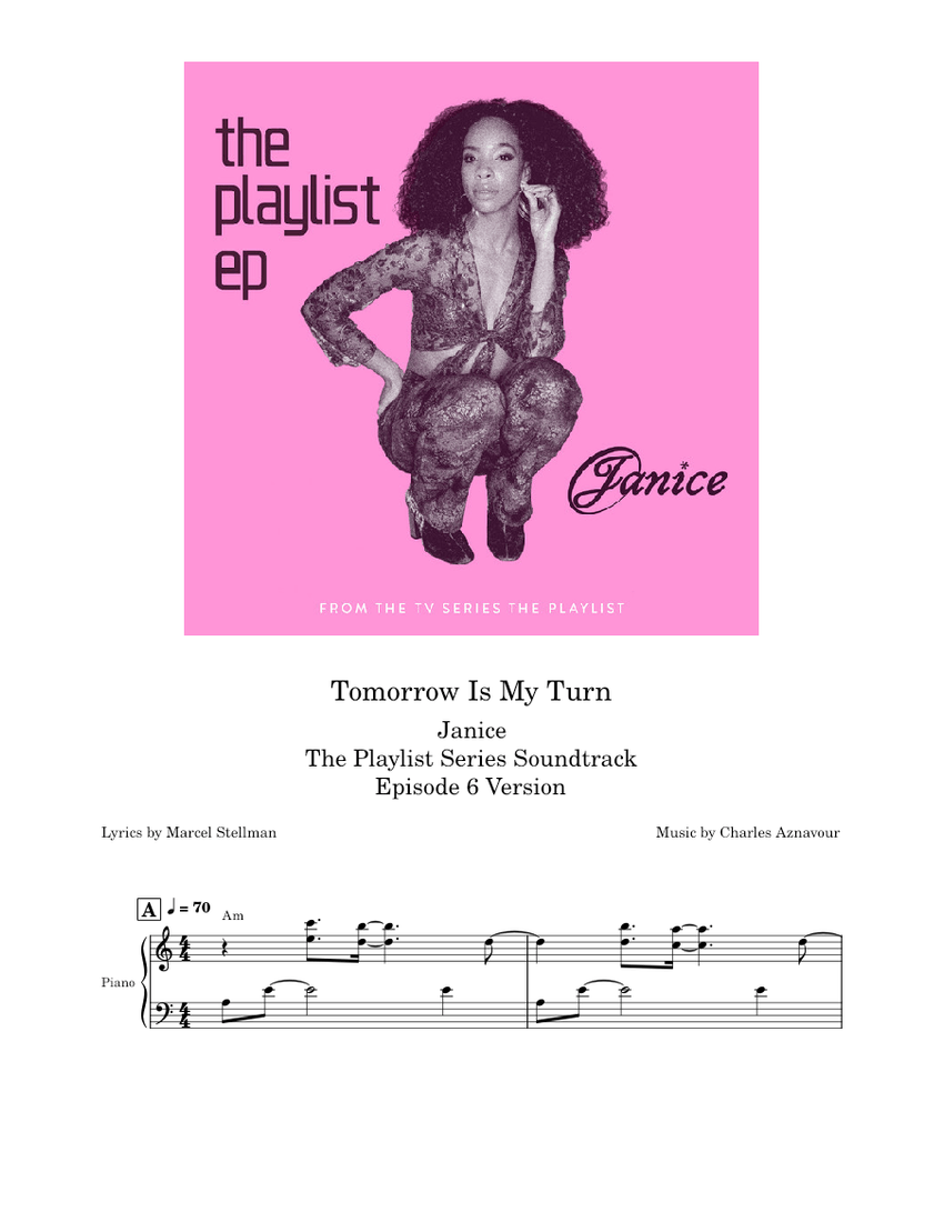 Tomorrow Is My Turn – Janice Sheet Music with Chords for Piano, Vocals ...
