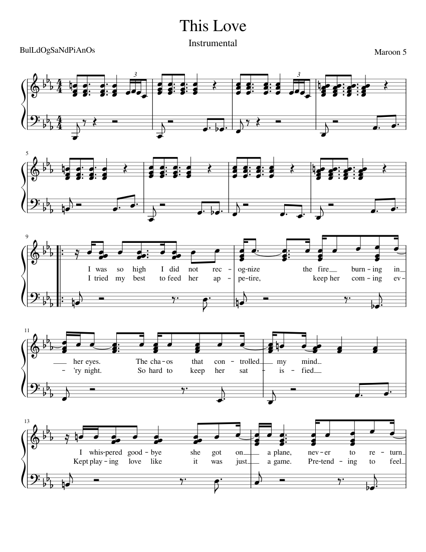 This Love Sheet music for Piano (Solo) | Musescore.com