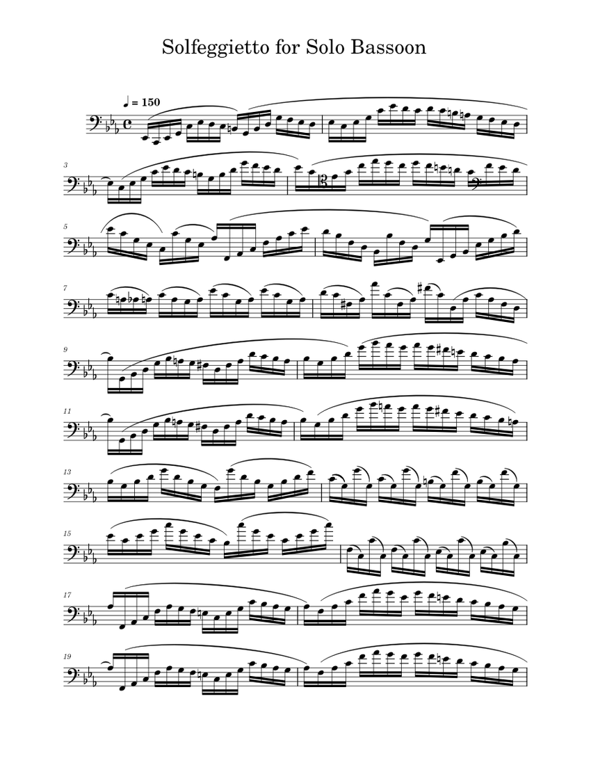 Solfeggio in C minor, H.220 – Carl Philipp Emanuel Bach for Solo ...