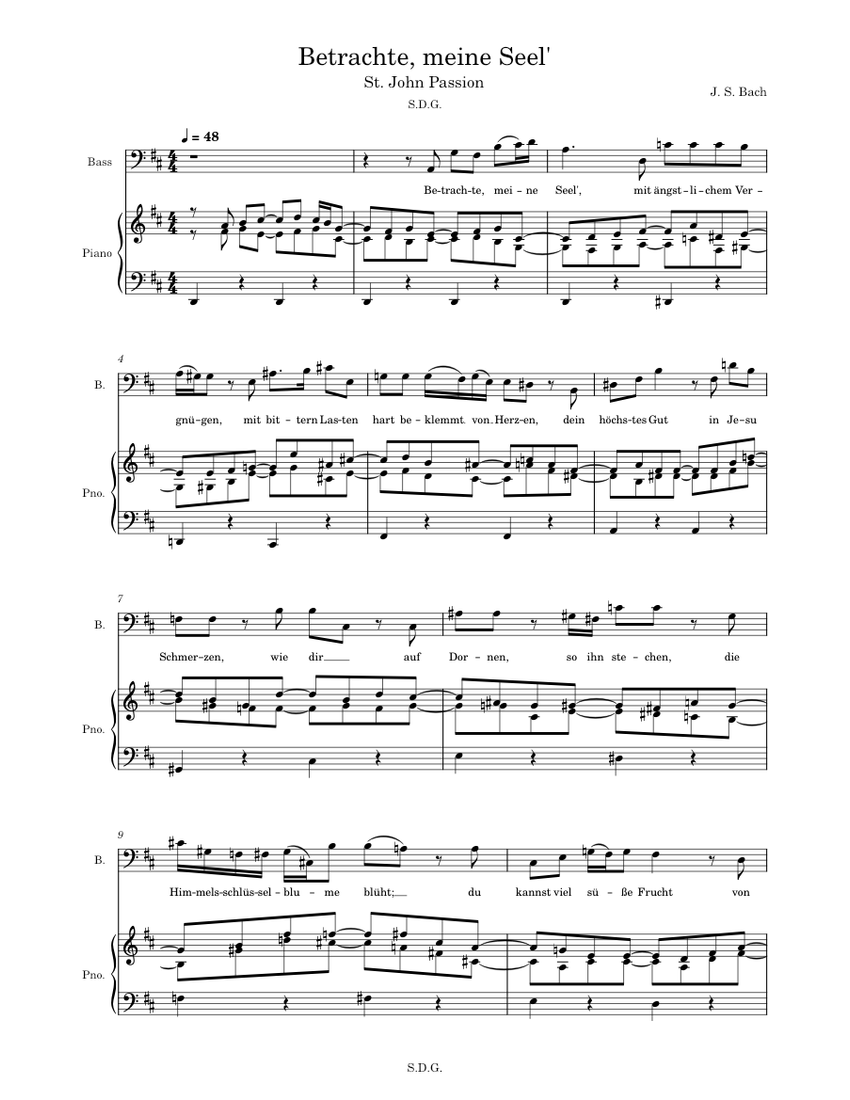Betrachte, meine Seel' - St. John Passion – Johann Sebastian Bach ...