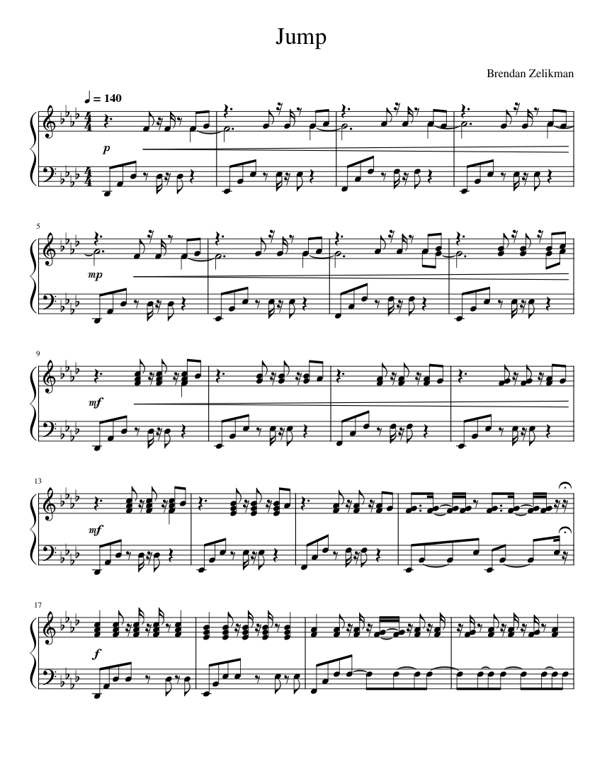 Jump Sheet music for Piano (Solo) | Musescore.com