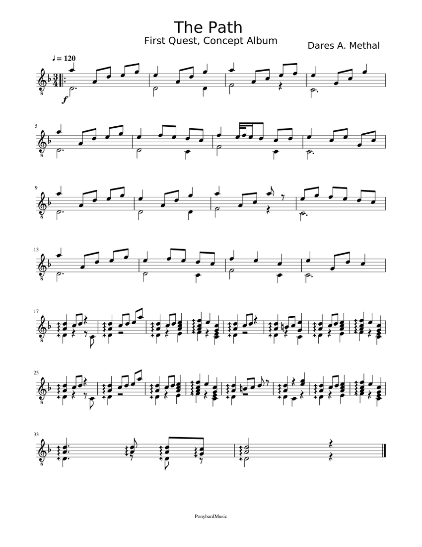 The Path Sheet music for Guitar (Solo) | Musescore.com