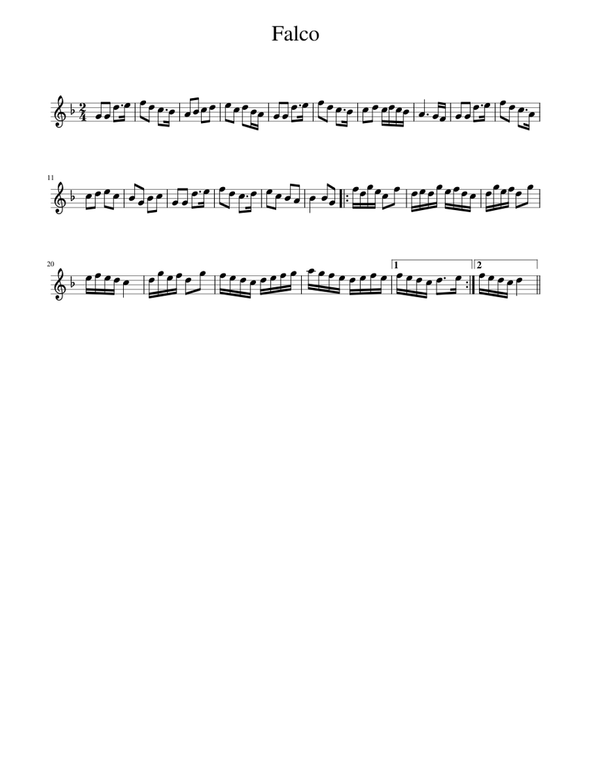 Falco Sheet music for Piano (Solo) Easy | Musescore.com