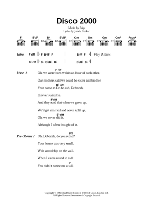 pulp trees chords